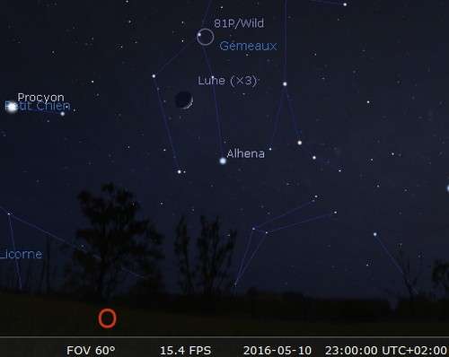 La Lune en rapprochement avec Alhena