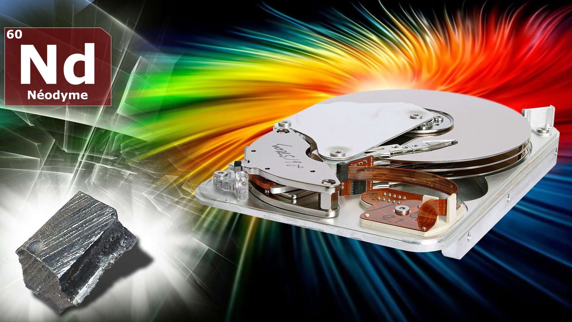 Du néodyme dans les aimants des disques durs - Photos Futura