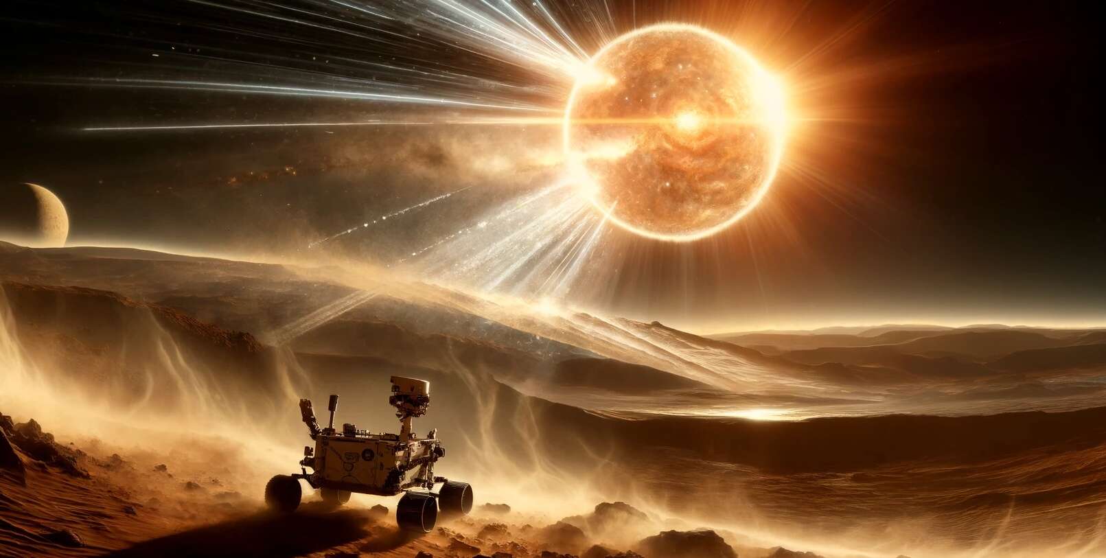 Un déluge de radiations sur Mars après une grande tempête solaire