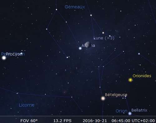 La Lune en rapprochement avec Alhena