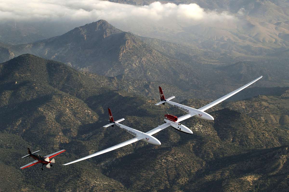 Le GlobalFlyer en vol - Photos Futura