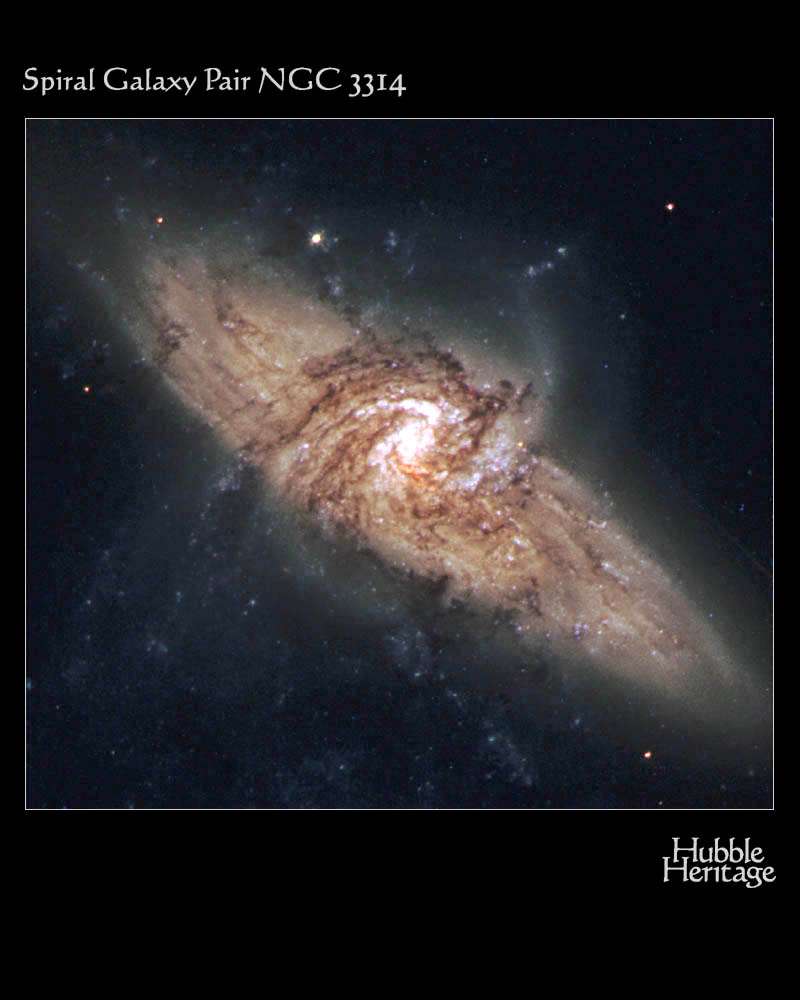 Hubble : Galaxie spirale NGC 3314 - Photos Futura