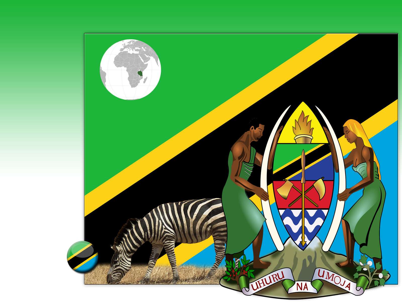 Drapeau : Tanzanie - Fond d'écran et images gratuites