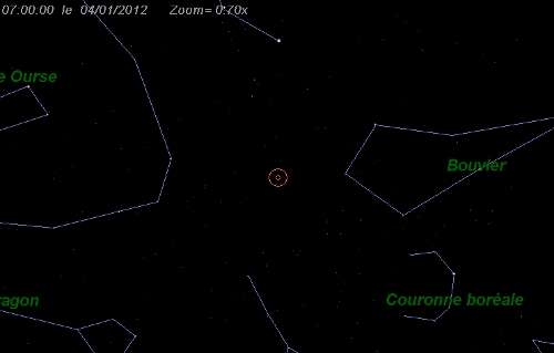 Maximum de l'essaim météoritique des Quadrantides