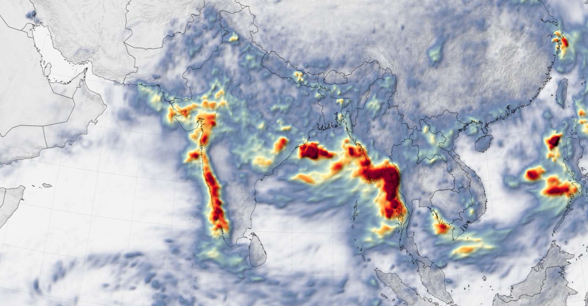 La mousson exceptionnelle en Inde vue par satellite