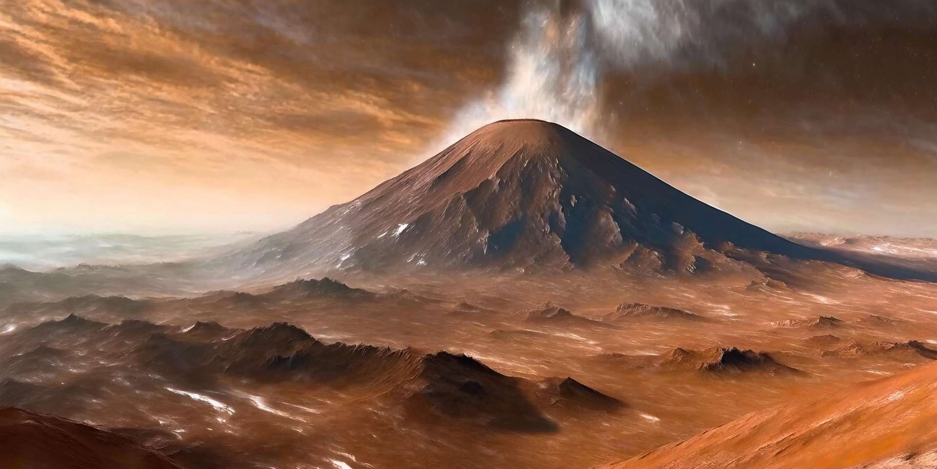Un énorme volcan de 450 km de diamètre vient d’être découvert sur Mars