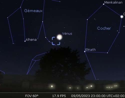 Vénus en rapprochement avec l'amas ouvert M35