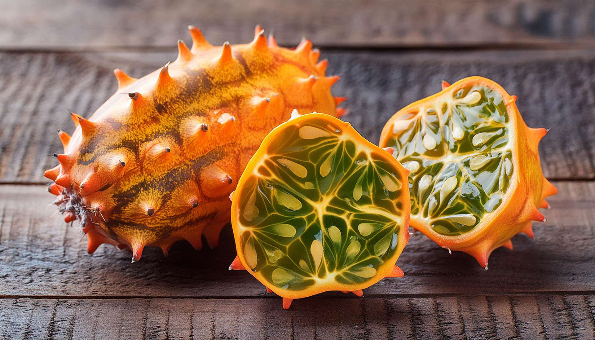 Kiwano, un fruit exotique unique au goût doux et acidulé - Photos Futura
