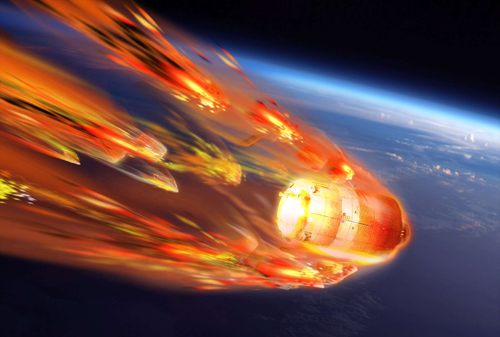 Des images de la désintégration du gros satellite européen dans notre ...