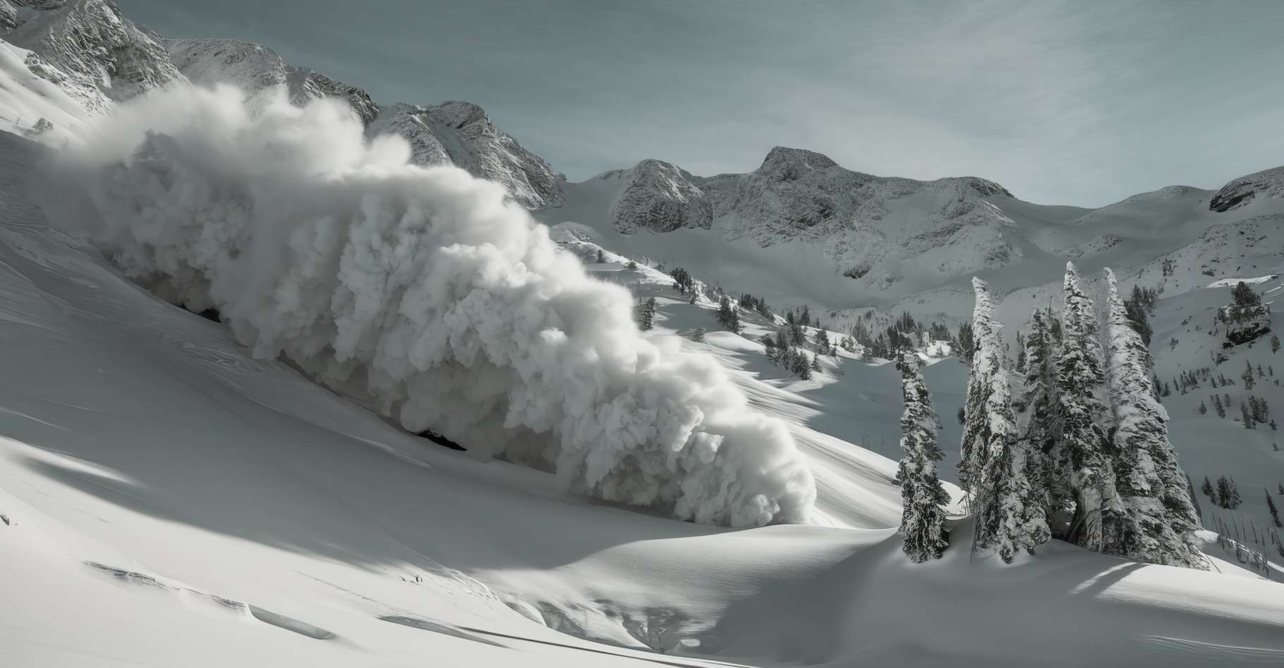 Une lumière bleue énigmatique surgit au cœur d’une avalanche : une ...