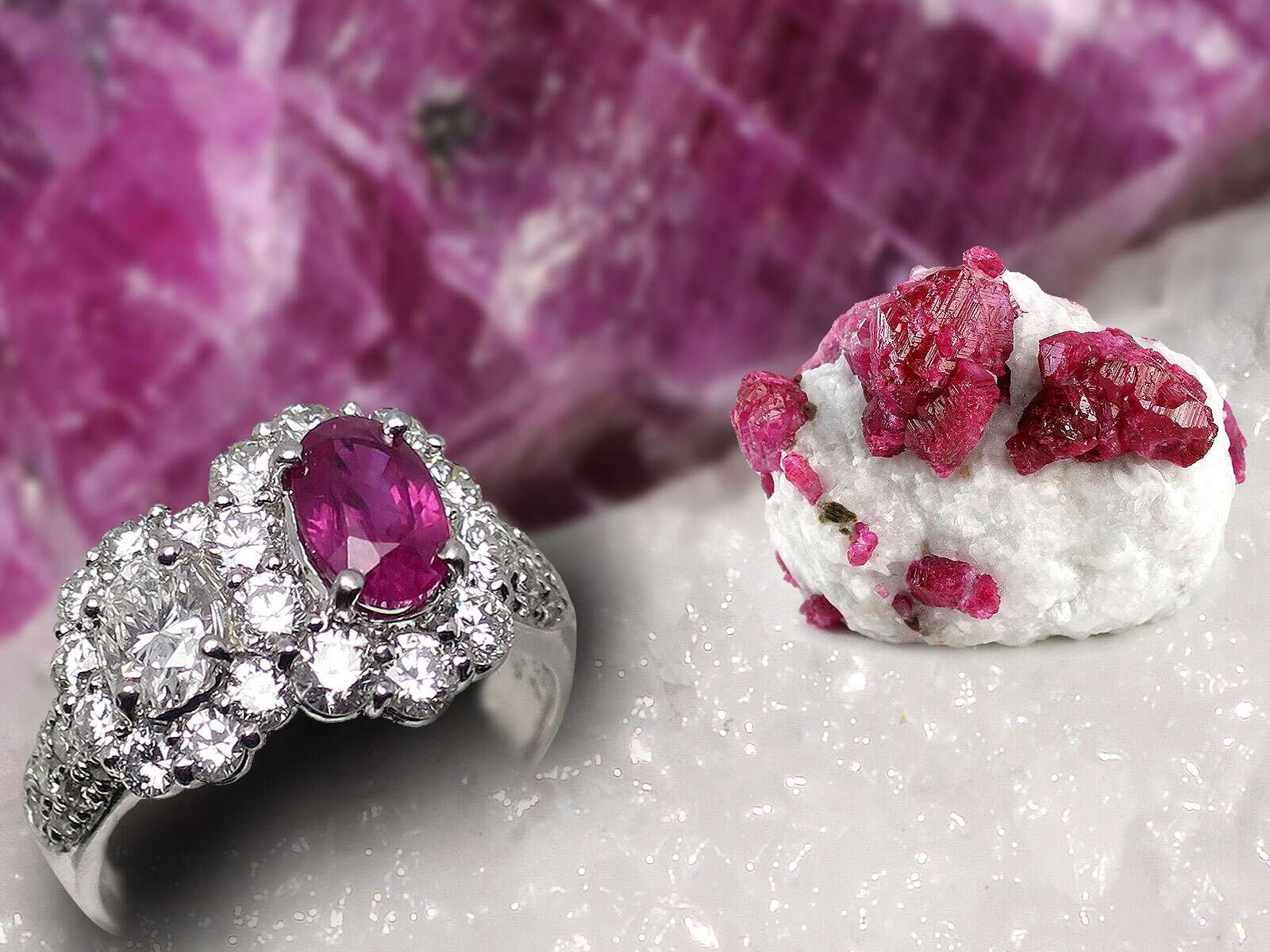 Le rubis est la variété rouge de la famille minérale du corindon