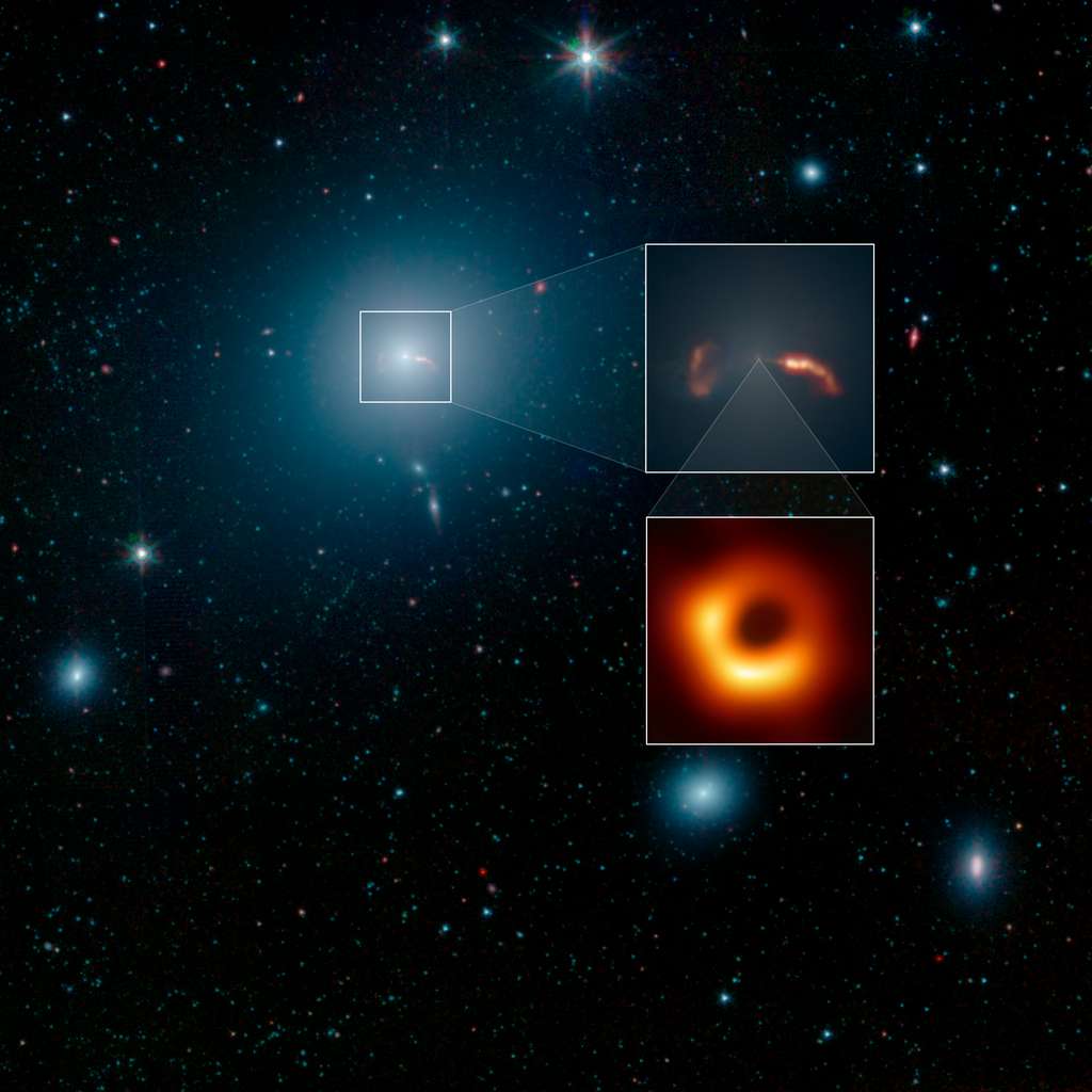 La galaxie M87 et son trou noir supermassif sous l’oeil de Spitzer