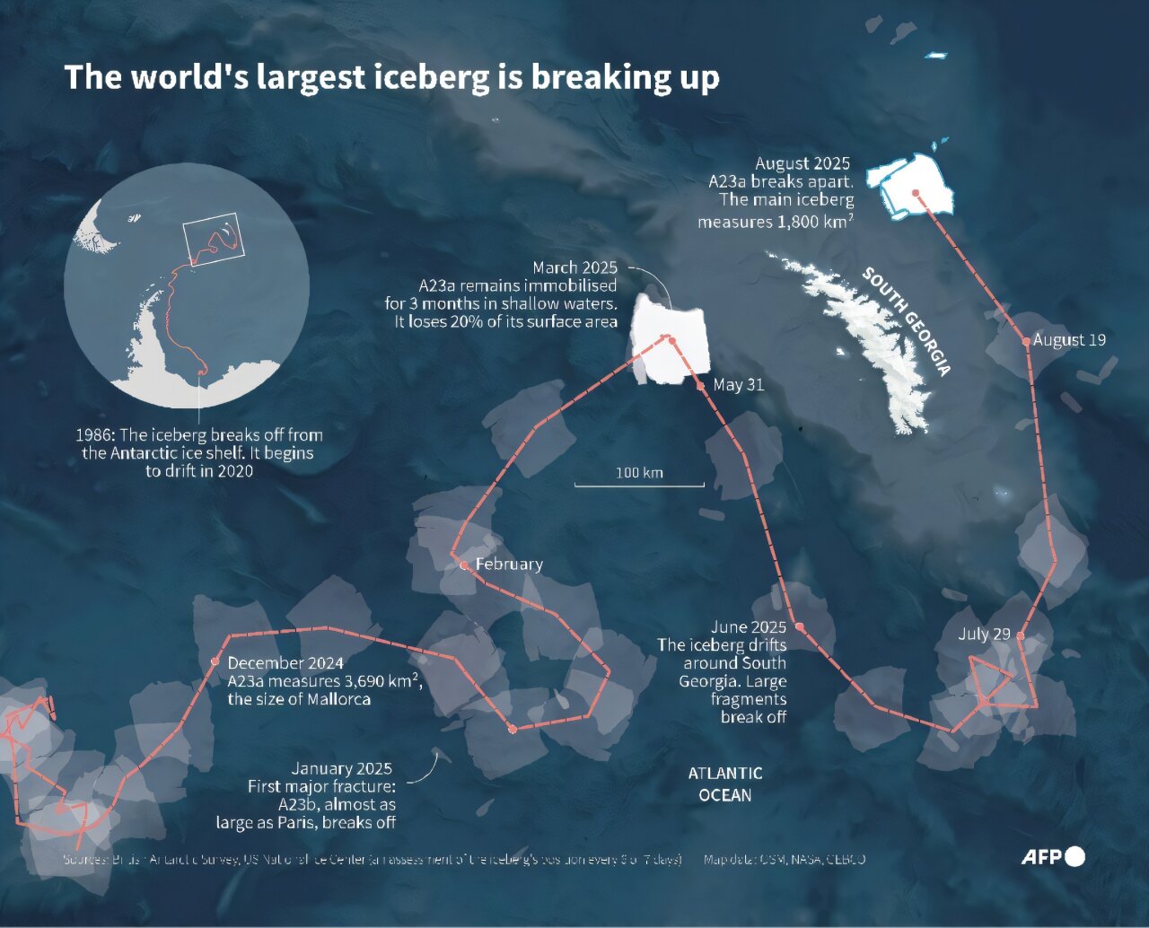 Le plus grand iceberg du monde est en train de disparaître sous nos ...