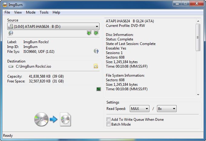 Définition | Télécharger ImgBurn (Windows) : logiciel de gravure ISO ...