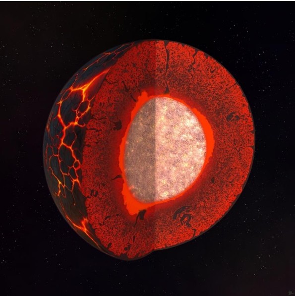 Un nouveau scénario pour la solidification de l’océan de magma primordial